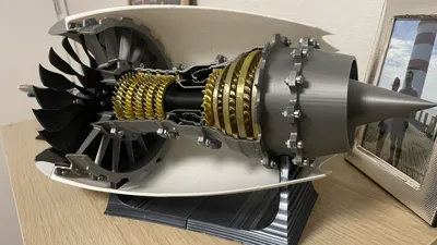 Jet Engine with outer shell Remixed by DutchWorkX3D MakerWorld ...
