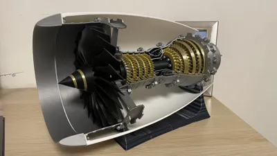 Jet Engine with outer shell Remixed by DutchWorkX3D MakerWorld ...