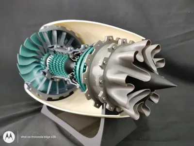 Jet Engine with outer shell Remixed by DutchWorkX3D MakerWorld ...