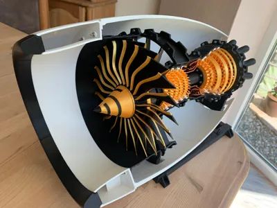 Jet Engine with outer shell Remixed by DutchWorkX3D MakerWorld ...