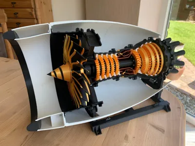 Jet Engine with outer shell Remixed by DutchWorkX3D MakerWorld ...