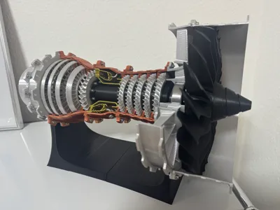 Jet Engine with outer shell Remixed by DutchWorkX3D MakerWorld ...