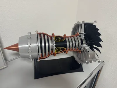 Jet Engine with outer shell Remixed by DutchWorkX3D MakerWorld ...