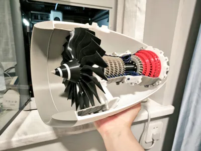 Jet Engine with outer shell Remixed by DutchWorkX3D MakerWorld ...