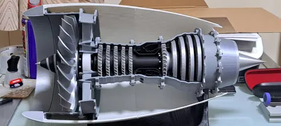 Jet Engine with outer shell Remixed by DutchWorkX3D MakerWorld ...