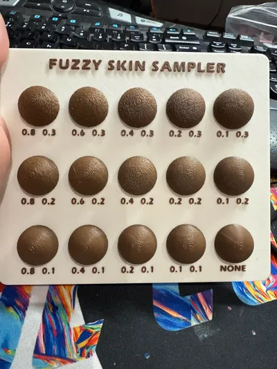 Bambu Studio Fuzzy Skin Sampler by Great Layers 3D MakerWorld: Download ...