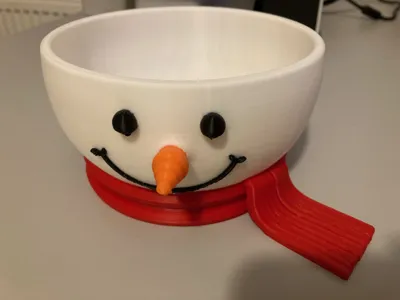 Snowman Bowl - Free 3D Print Model - MakerWorld