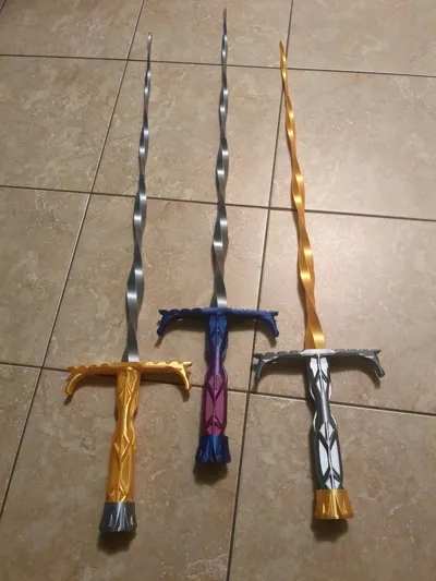 Collapsible Twisting Sword - MK2 - Free 3D Print Model - MakerWorld