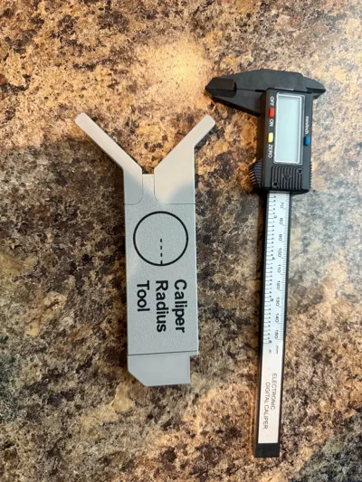 Digital Caliper Radius Gauge (1:1) - Free 3D Print Model - MakerWorld