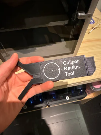 Digital Caliper Radius Gauge (1:1) - Free 3D Print Model - MakerWorld