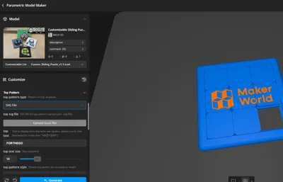 Customizable Sliding Puzzle Generator - Free 3D Print Model - MakerWorld