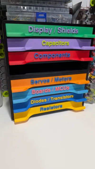 Electronic Component Storage and Organizing System by 3dEd MakerWorld ...