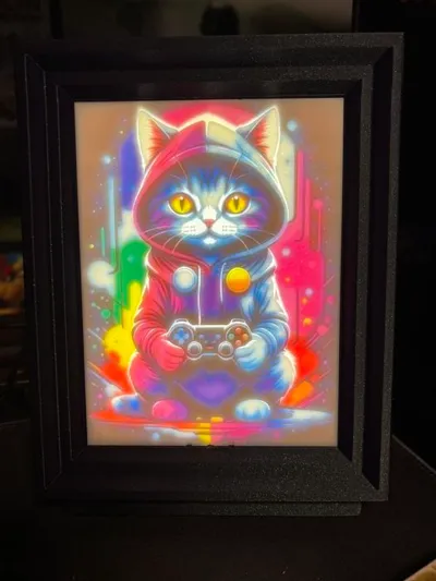 Art Deco Litho Frame for Bambu LED Backlight Board - Free 3D Print ...