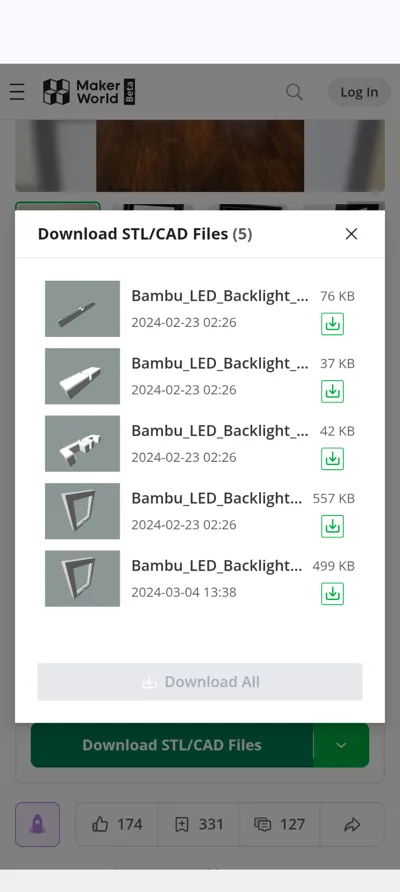 Art Deco Litho Frame for Bambu LED Backlight Board - Free 3D Print ...