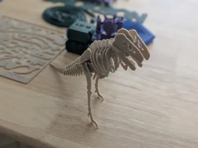 T-Rex Skeleton Kit Card by Fletch MakerWorld: Download Free 3D Models