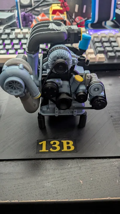 Tribute to the legendary 13B engine (Fanmade) - Free 3D Print Model ...