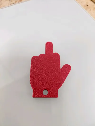 Middle finger keychain - Free 3D Print Model - MakerWorld