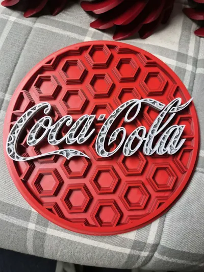 Coca-Cola Dimensional Mosaic - Free 3D Print Model - MakerWorld