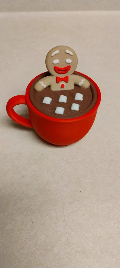 Gingerbread Relax - Container cup NO SUPPORTS - Free 3D Print Model ...