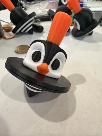 Cute Penguin Spintop Fidget - Free 3D Print Model - MakerWorld