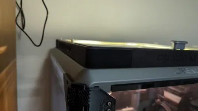 Creality K1 Max Glass Lid Raiser with Sliding Vents and LED Mount ...