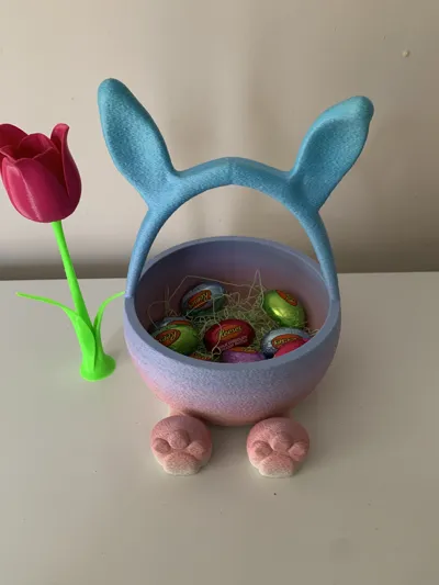Easter bunny basket by SamActivity MakerWorld: Download Free 3D Models