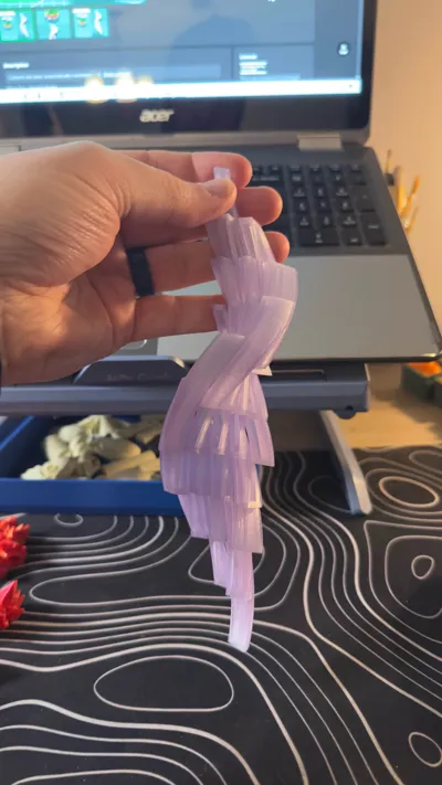 Fluid Slime - Spiral Cylinder - Free 3D Print Model - MakerWorld