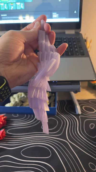 Fluid Slime - Spiral Cylinder - Free 3D Print Model - MakerWorld