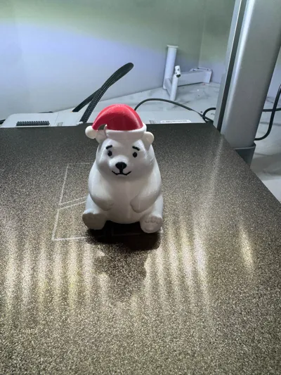Cute Xmas Polar Bear - adorable AMS model - Free 3D Print Model ...