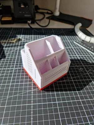 Rugged Desktop Organizer Gridfinity 2x2 - Free 3D Print Model - MakerWorld