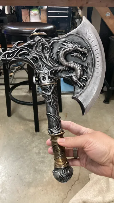 Dragon Axe - Dragon Slayer - Cosplay Weapon Axe - Free 3D Print Model ...
