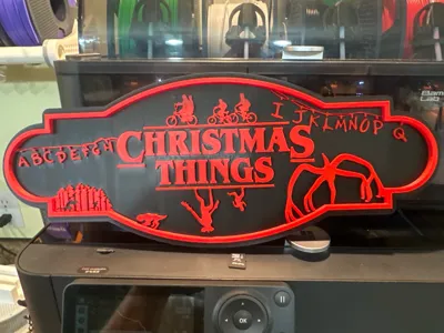 Christmas Things – Stranger Things Style Road sign - Free 3D Print ...