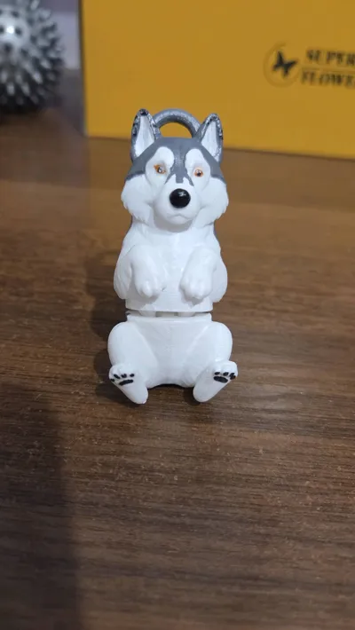 Articulated Husky Keychain - Free 3D Print Model - MakerWorld