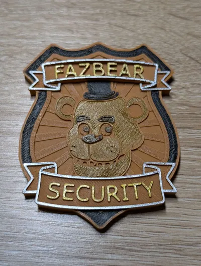 fazbear security badge - Free 3D Print Model - MakerWorld