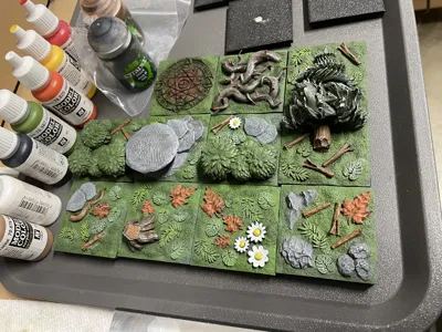 OpenForge Forest Tiles – Reusable Base Compatible - Free 3D Print Model ...