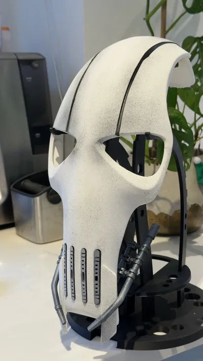 Life Size General Grievous Mask with Stand - Free 3D Print Model ...