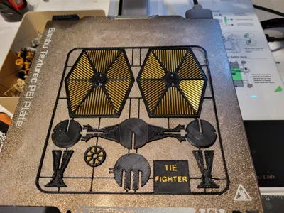 Tie Fighter kit card by angrelou MakerWorld: Download Free 3D Models