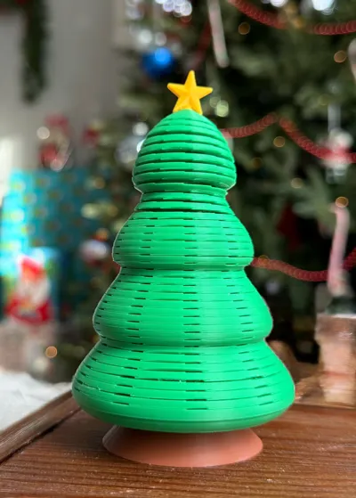 Slinky-Christmas Tree (No AMS Required) - Free 3D Print Model - MakerWorld