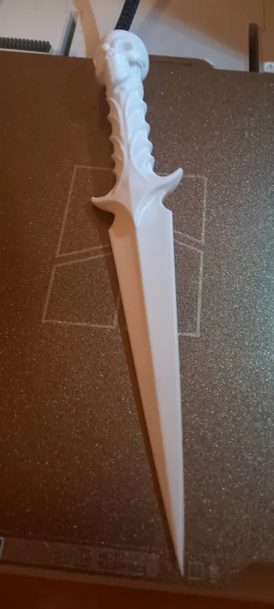Skull-Hilt Tactical Dagger - Free 3D Print Model - MakerWorld