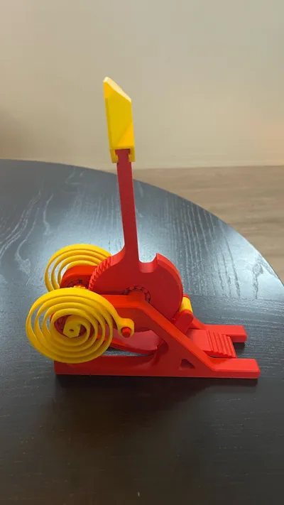 Winter Catapult - Snowball Fight - Free 3D Print Model - MakerWorld