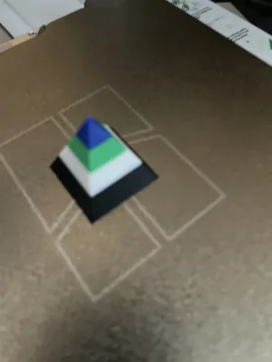 AMS Test Only 24min - Fast AMS Test Print Pyramid 4 Colors and 2 Colors ...