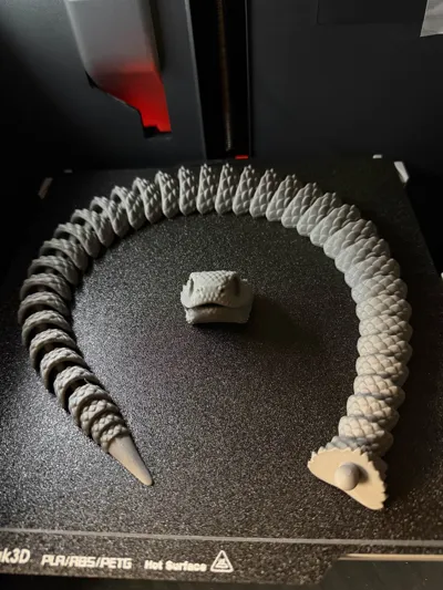 Articulated Snake – Flexy Print-in-Place 3D Model - Free 3D Print Model ...
