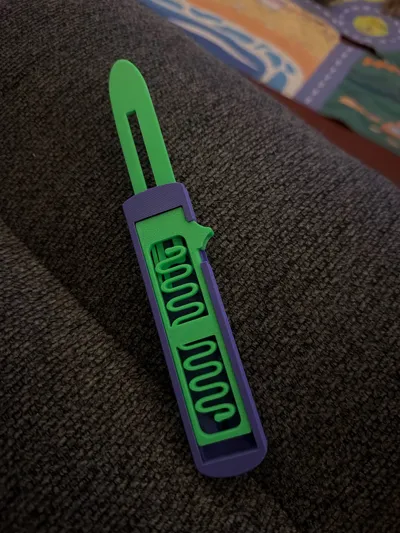 OTF Fidget Knife - Ruler - Comb - Free 3D Print Model - MakerWorld
