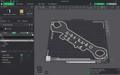 Customizable Decorative Wrench - Free 3D Print Model - MakerWorld