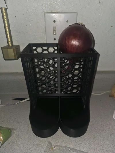 Onion & Potato Dispenser with Garlic Add-on - Free 3D Print Model ...