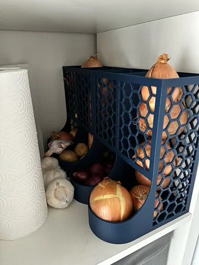 Onion & Potato Dispenser with Garlic Add-on - Free 3D Print Model ...