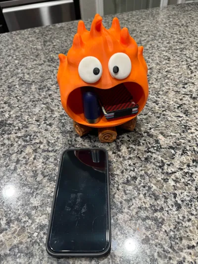 Ghibli Calcifer Fire Accessory & Key Holder Tray - Free 3D Print Model ...