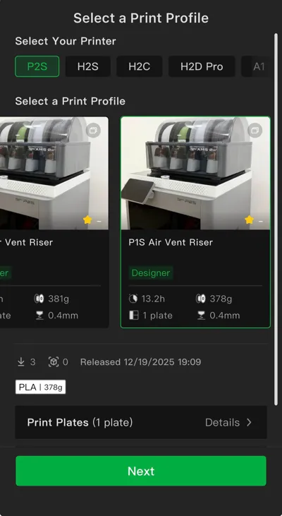 P1S/P2S Air Vent Glass Riser - Free 3D Print Model - MakerWorld