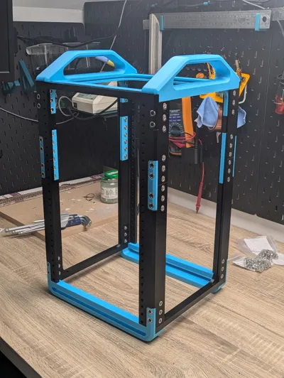 KWS Rack v.2 - Heavy‑Duty 10‑Inch Homelab Rack - Free 3D Print Model ...