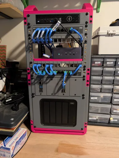 KWS Rack v.2 - Heavy‑Duty 10‑Inch Homelab Rack - Free 3D Print Model ...